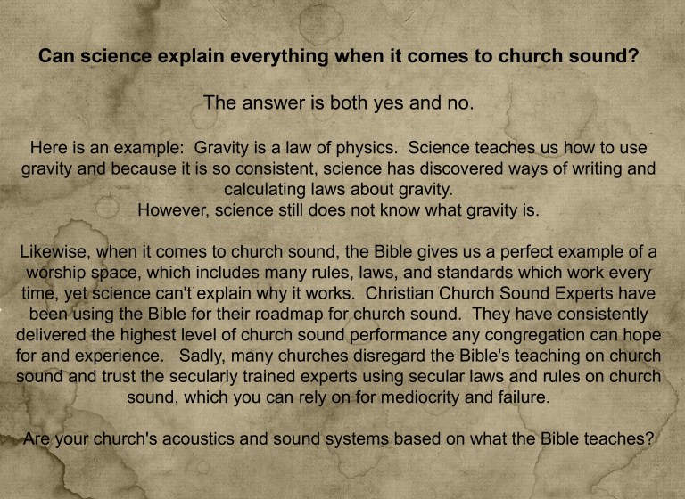 Church Sound Systems « Welcome to the world of Church Acoustics